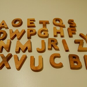 Magnets Letters ABC English Wooden Alphabet Wood Magnetic Vintage ...