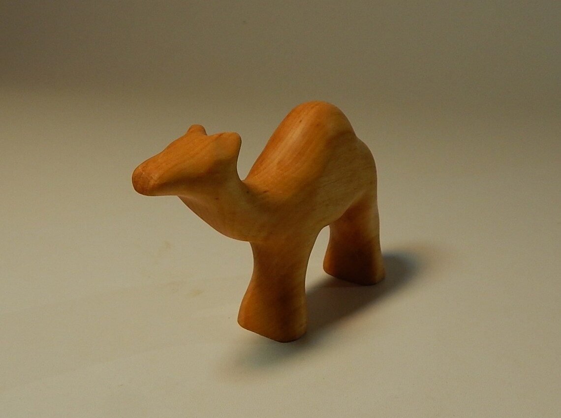 Wood Camel toy Waldorf animal Wooden Sculpture Figurine | Etsy