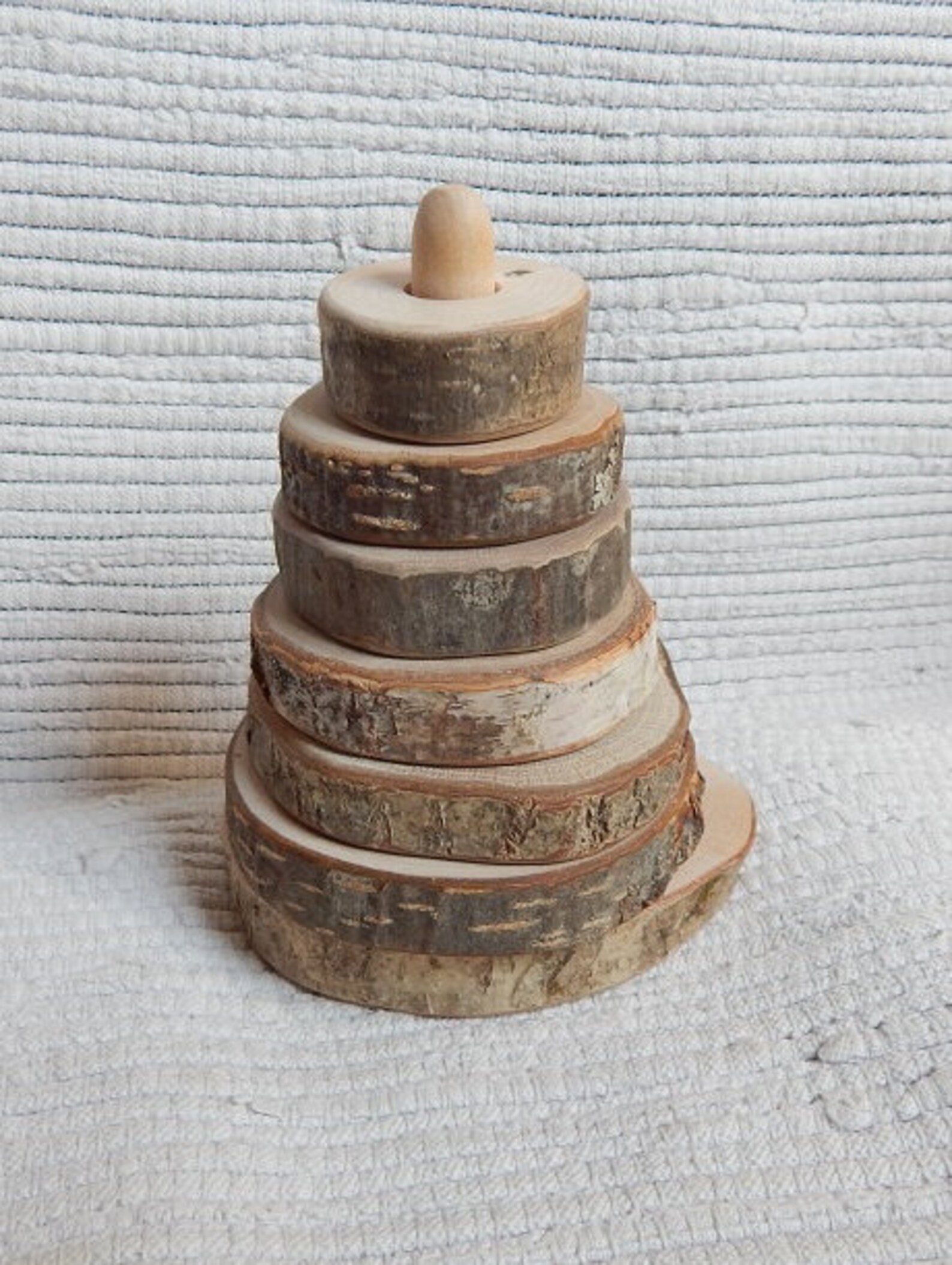 Waldorf Pyramid Toy Wooden Stacking Toy Nesting Ring Stacker | Etsy