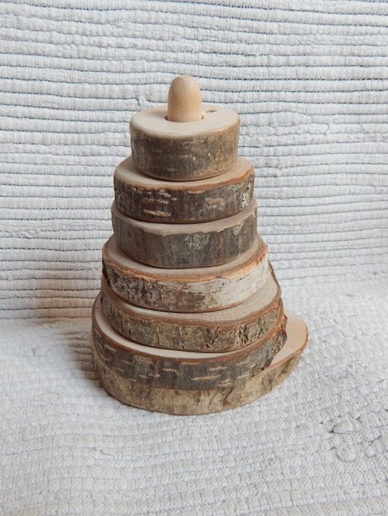 Waldorf Pyramid Toy Wooden Stacking Toy Nesting Ring Stacker | Etsy