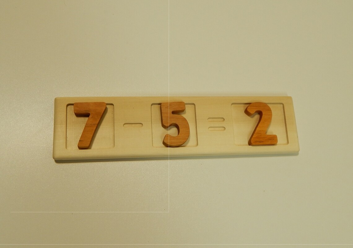 Wooden Math Board Mathematic Wood Counting Board Addition - Etsy