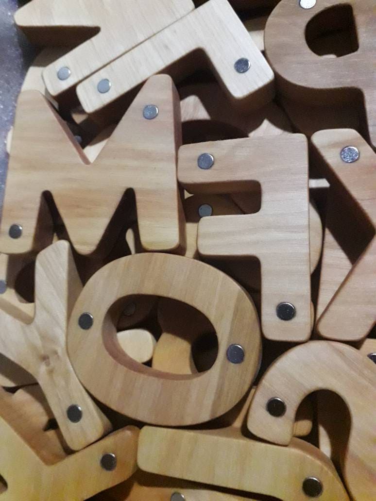 Magnets Letters ABC English Wooden Alphabet Wood Magnetic - Etsy