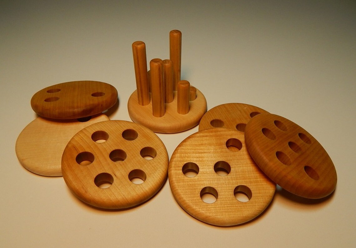 Wood Sorter First Sorting Wooden Puzzle Toy Montessori Game Waldorf ...
