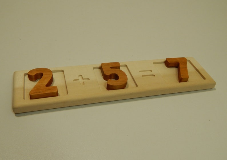 Wooden Math Board Mathematic Wood Counting Board Addition - Etsy