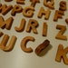 Magnets Letters ABC English Wooden Alphabet Wood Magnetic Vintage ...