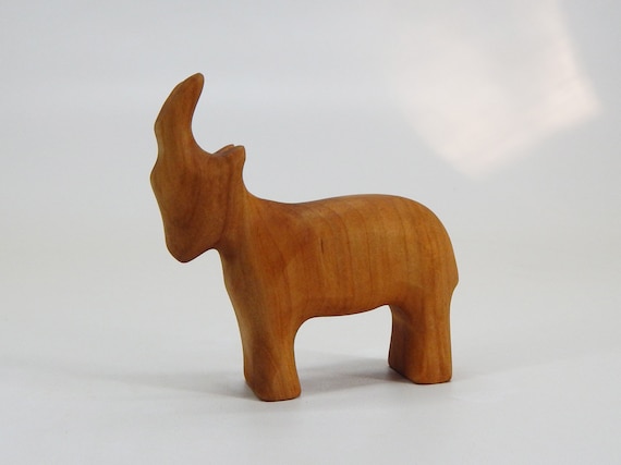 Wood Goat Toy Waldorf Animal Wooden Sculpture Figurine Gifts - Etsy
