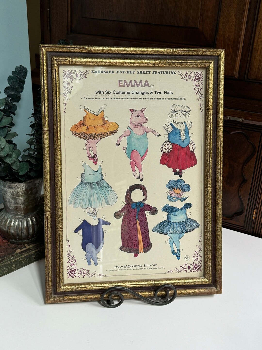 Vintage Framed Emma Pig Ballerina Cut-out Clinton Arrowood - Etsy