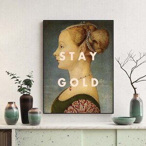 STAY GOLD Art Print, Girl Gift, Typography Print, Painting Print ...