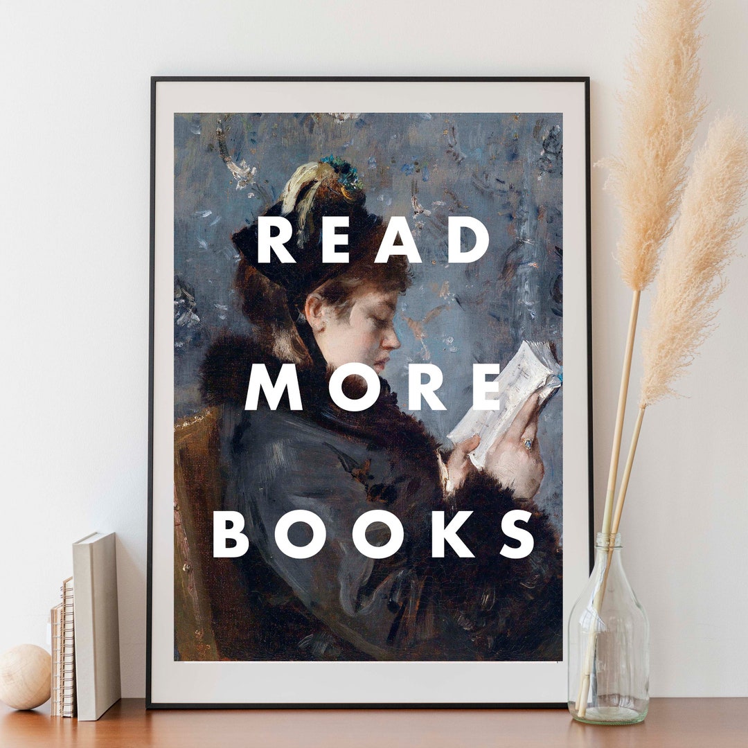 READ MORE BOOKS Art, Literary Print, Art Print, Book Lover Print, Word ...