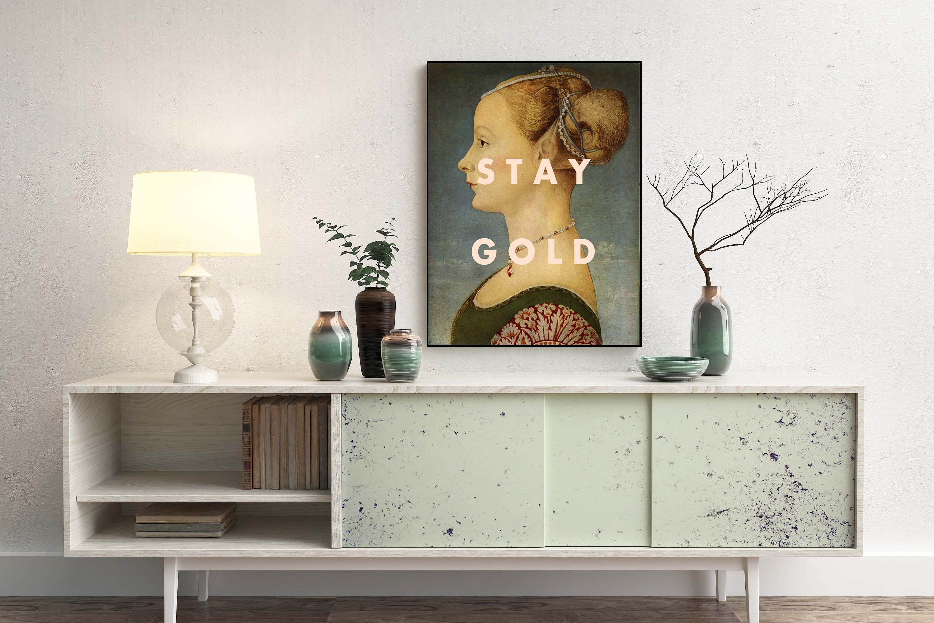 STAY GOLD Art Print Girl Gift Typography Print Painting - Etsy UK