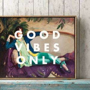 Good Vibes Only Art Print, Inspirational Print, Stocking Stuffer Gift ...