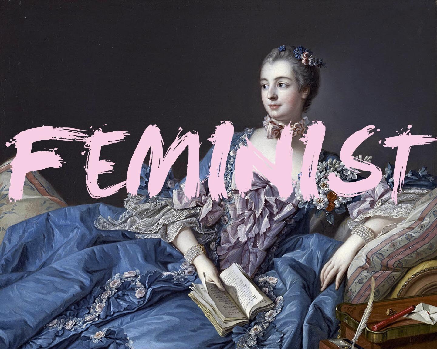 FEMINIST Art Print Vintage Style Pink Wall Art Art Print | Etsy