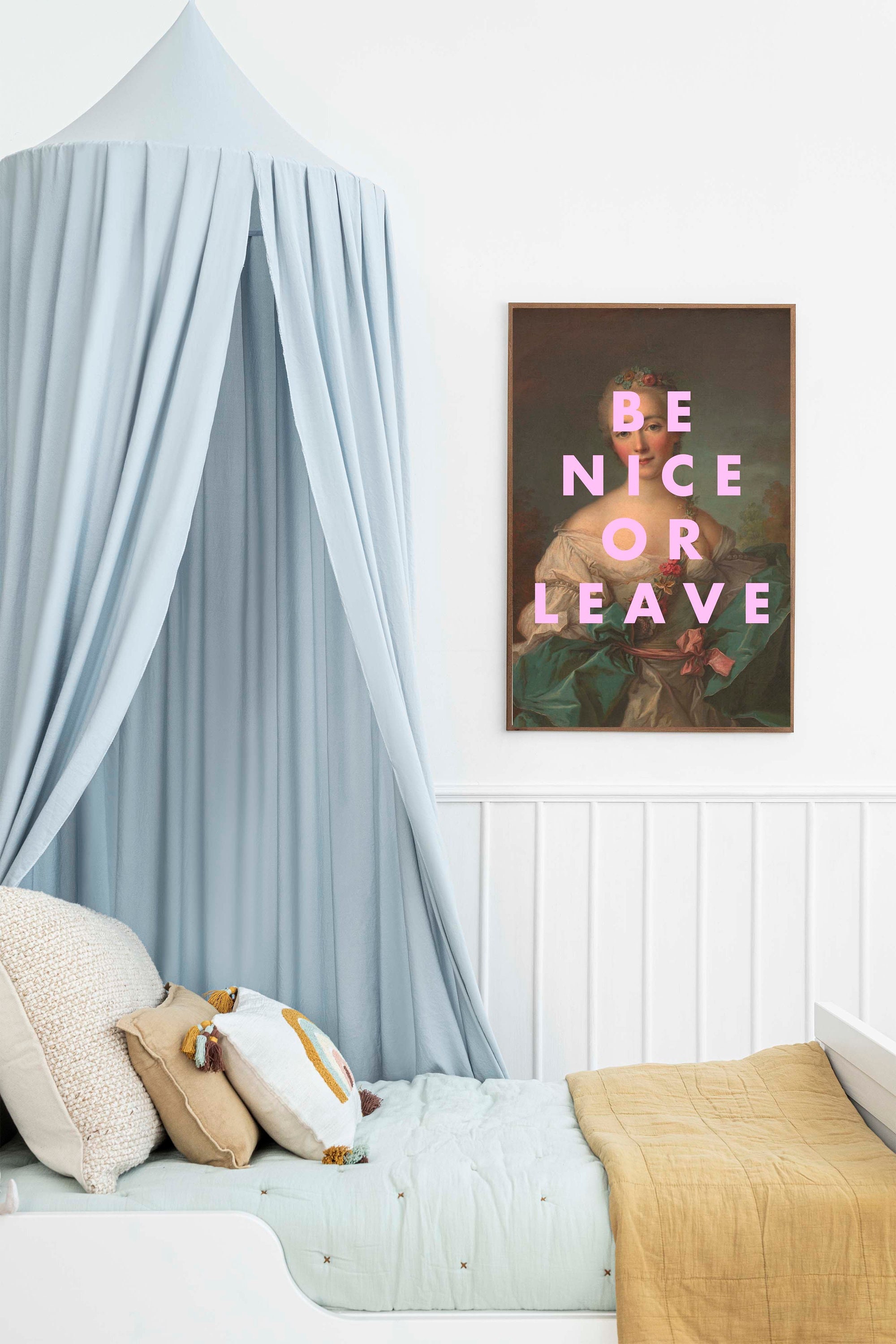 Be Nice or Leave Print Funny Quote Print Girl Gift Wall Art - Etsy ...