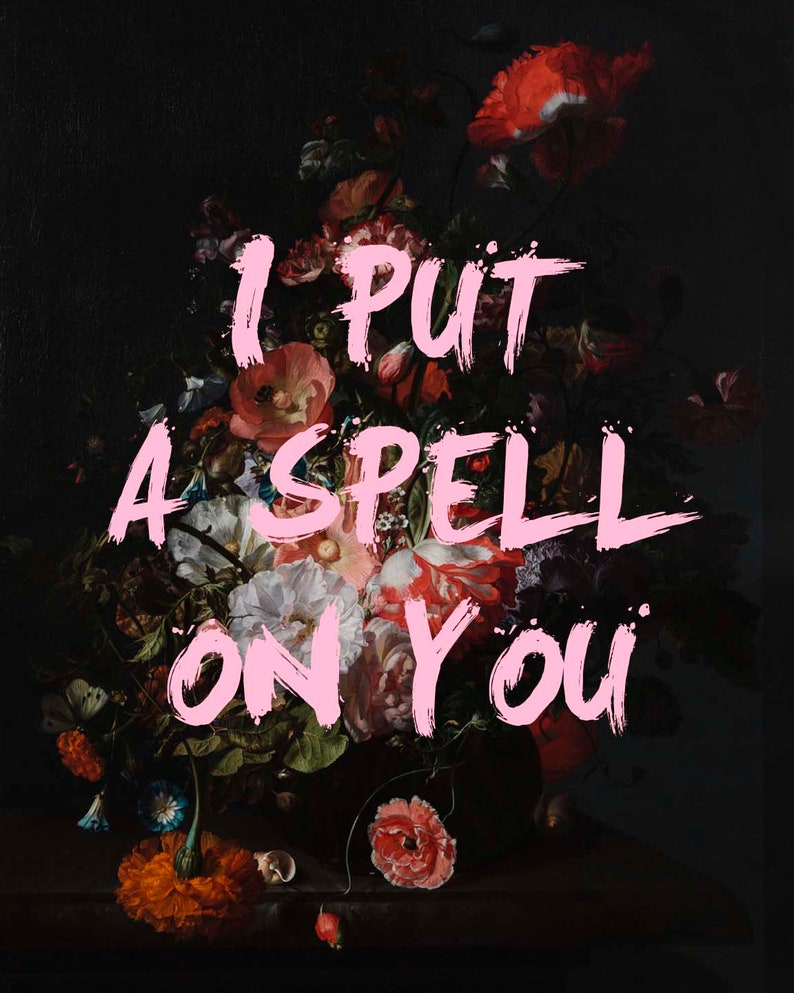 I Put A Spell on You Lyrics Print Pink Wall Art Print Dark - Etsy UK