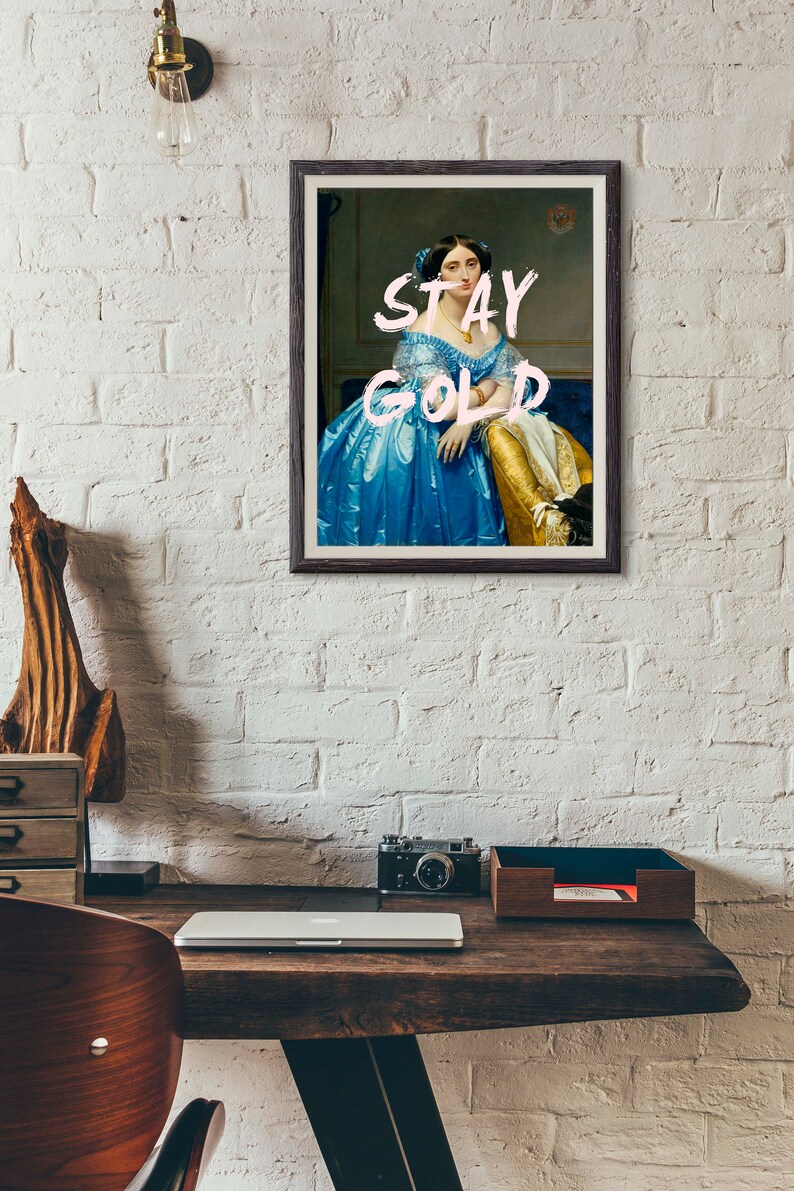 STAY GOLD Print Art Print Girl Gift 16x20 Large Wall Art - Etsy