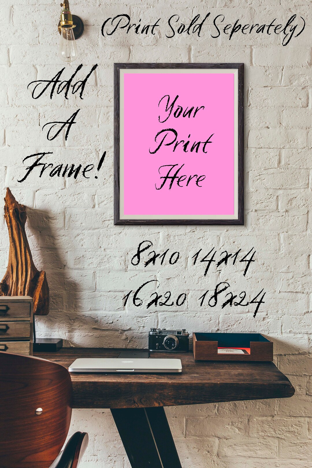 Custom Framed QUOTE PRINT, Framed Art Print, Gift Idea, Floral Print ...