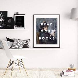 READ MORE BOOKS Art, Literary Print, Art Print, Book Lover Print, Word ...