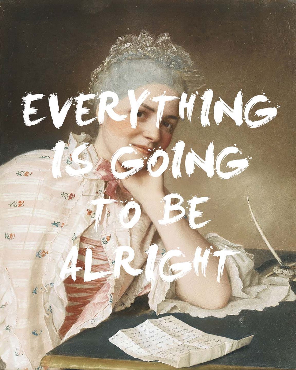 Everything Is Going To Be Alright Portrait Art Painting | Etsy