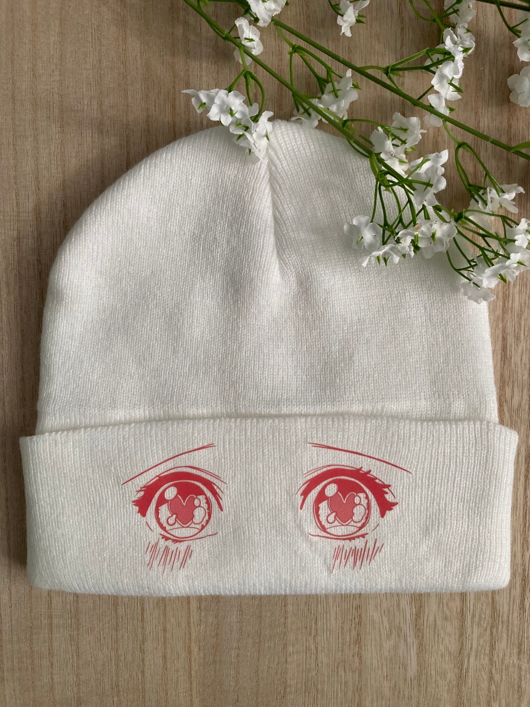 Doki Doki Anime Eyes White Hat - Etsy