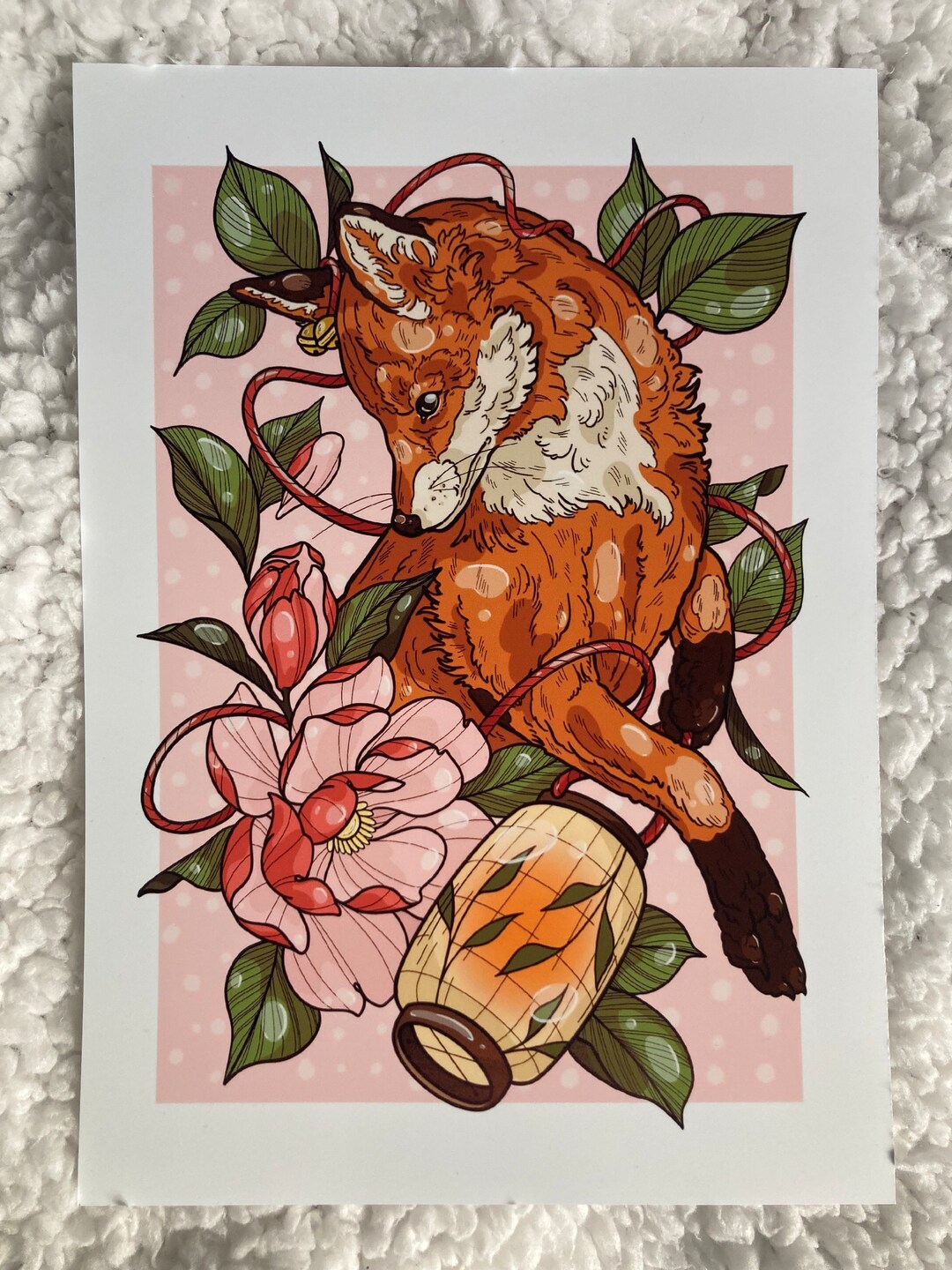 Fox Lantern Art Print - Etsy