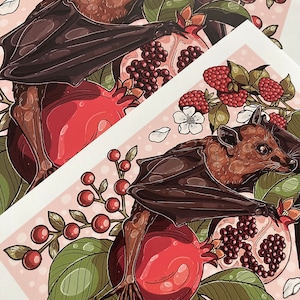 Fruit Bat Art Print - Etsy