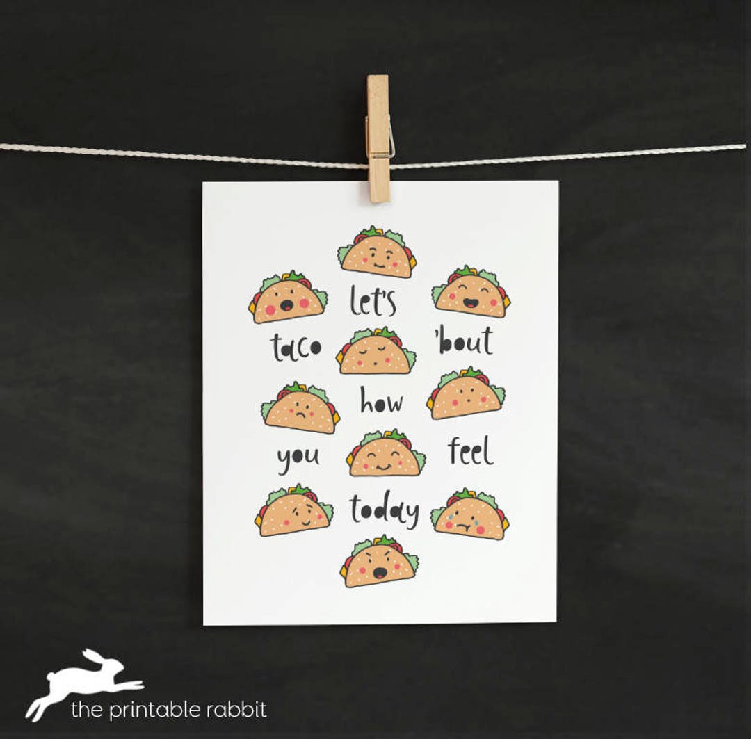 Elementary School Classroom Printable Taco Poster Instant Download ...