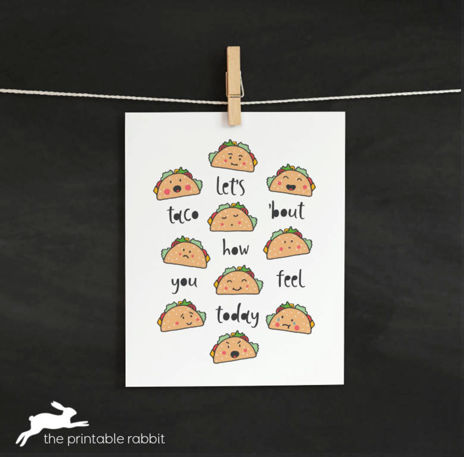 Elementary School Classroom Printable Taco Poster Instant Download ...