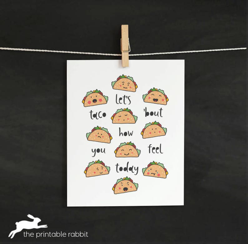 Elementary School Classroom Printable Taco Poster Instant Download ...