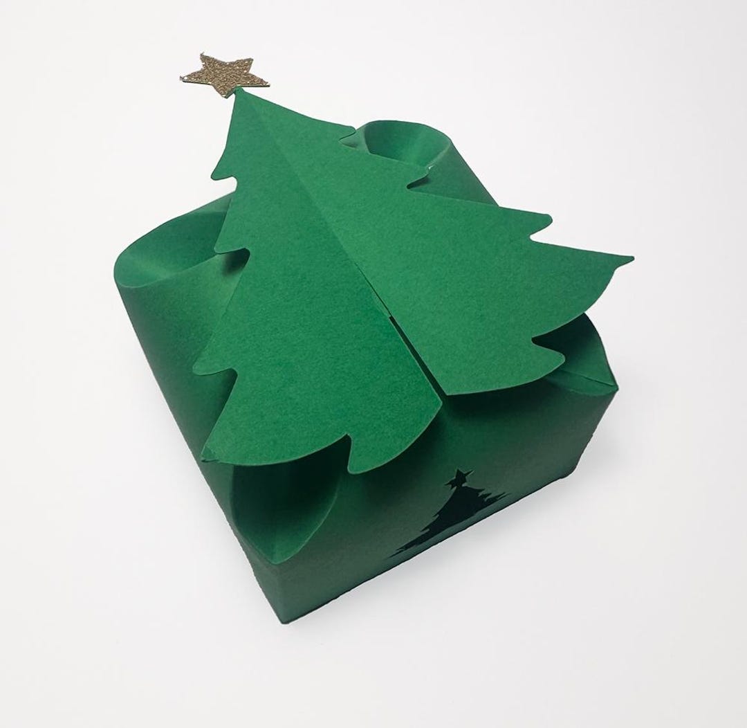 Christmas Tree Petal Treat Gift Box Digital File for Silhouette, Cricut ...