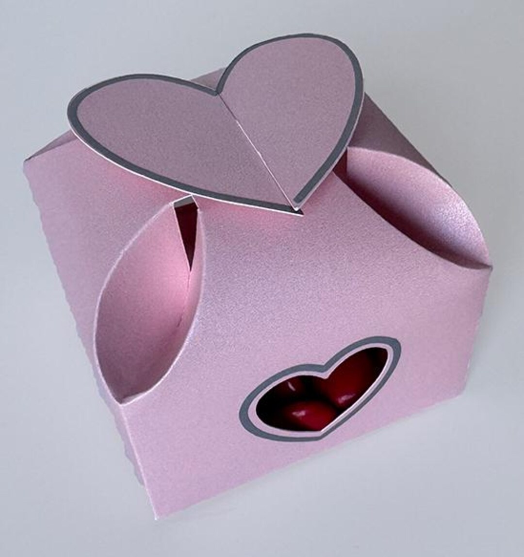 Heart Petal Truffle Box SVG for Silhouette, Cricut and Other Die ...