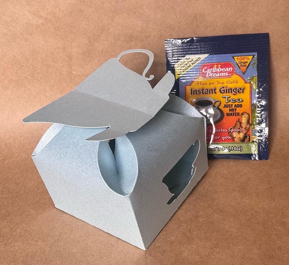 Tea Cup Petal Box, Interlocking Paper File Made for Silhouette, Cricut ...