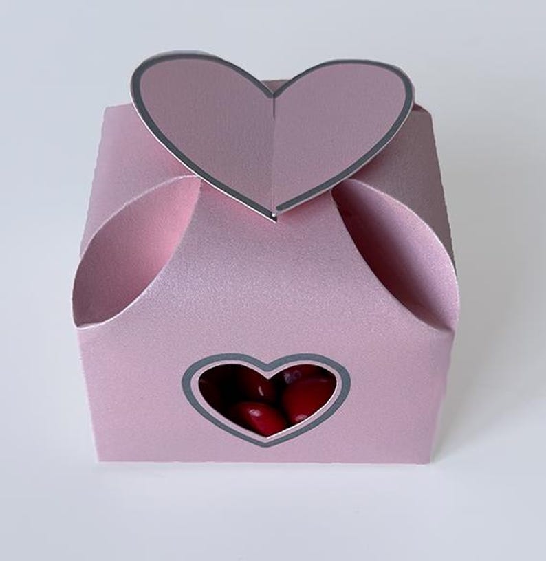 Heart Petal Truffle Box SVG for Silhouette, Cricut and Other Die ...