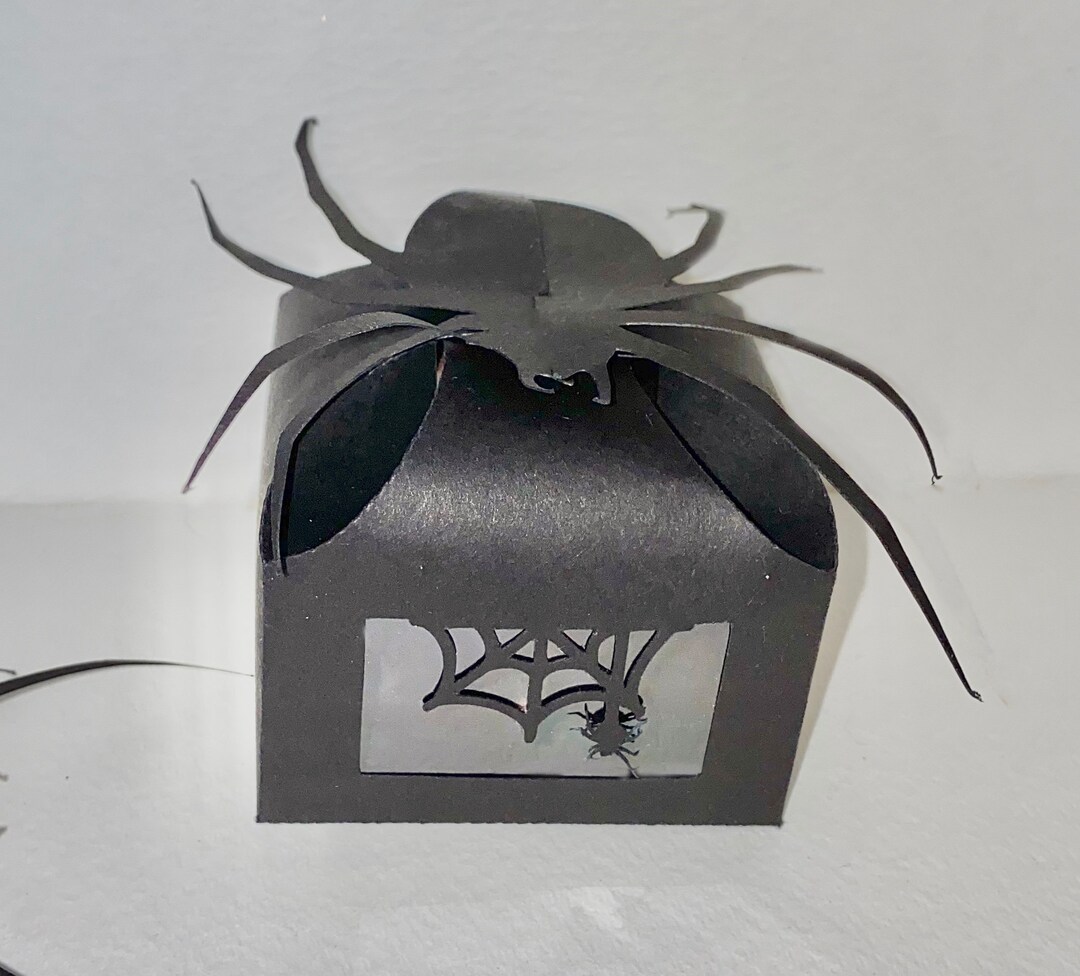 Halloween Spider Petal and Treat Box SVG Template for Silhouette ...