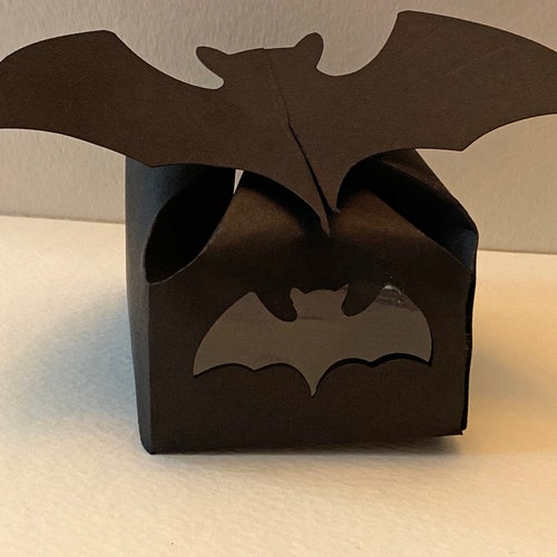 Halloween Bat Petal and Treat Box SVG Template for Silhouette | Etsy