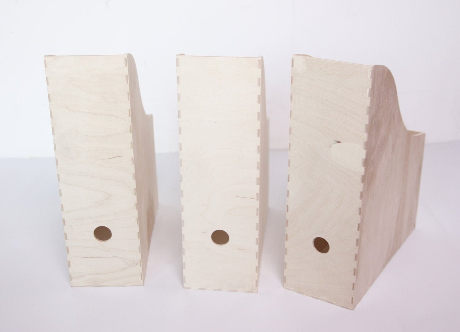 Wooden File Organizer, Unfinished Unpainted Plain File Storage, A4 ...