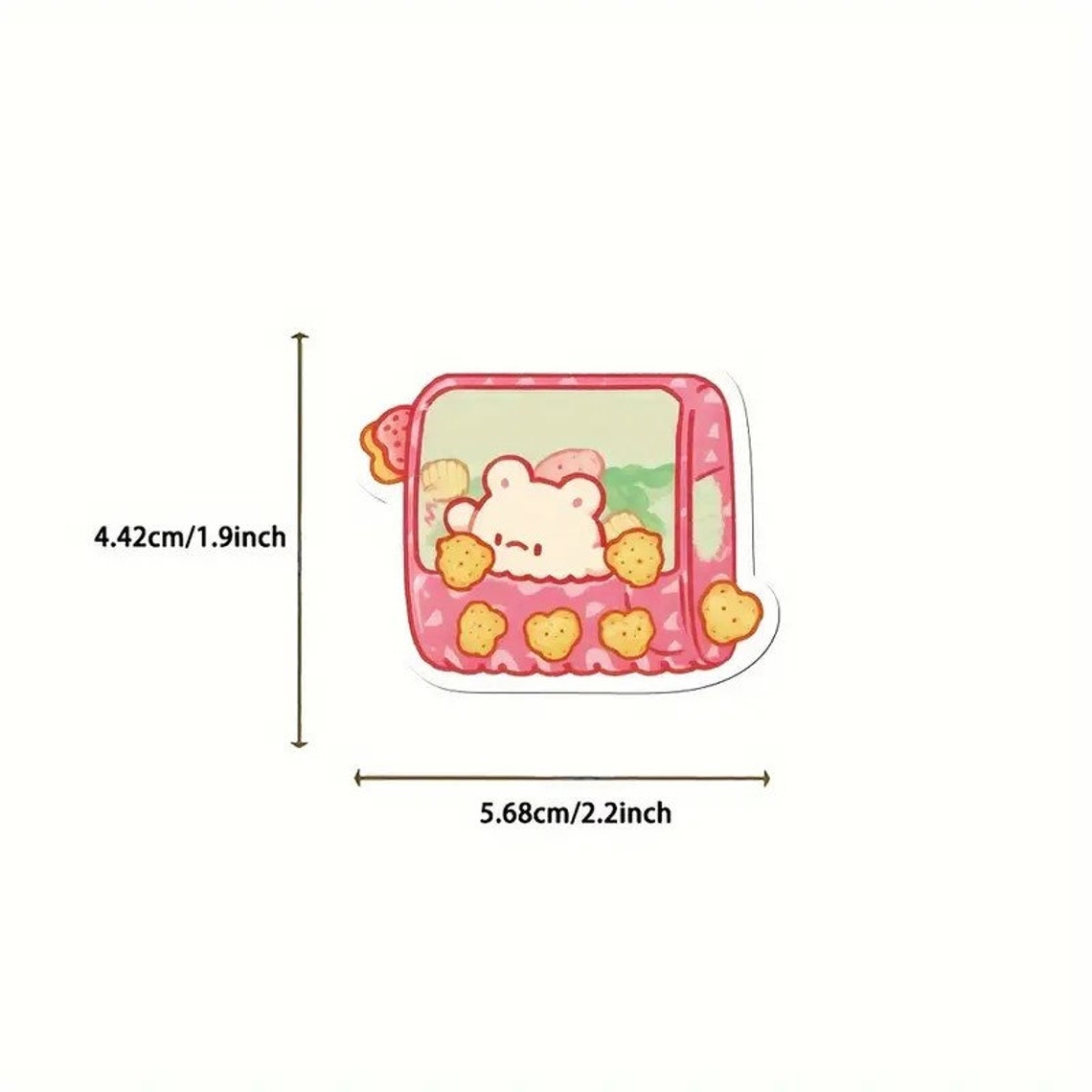 50 Pcs Pink Kawaii Rabbit Stickers, Cute Snacks Stickers Pack, Vinyl ...