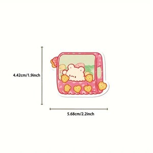 50 Pcs Pink Kawaii Rabbit Stickers, Cute Snacks Stickers Pack, Vinyl ...