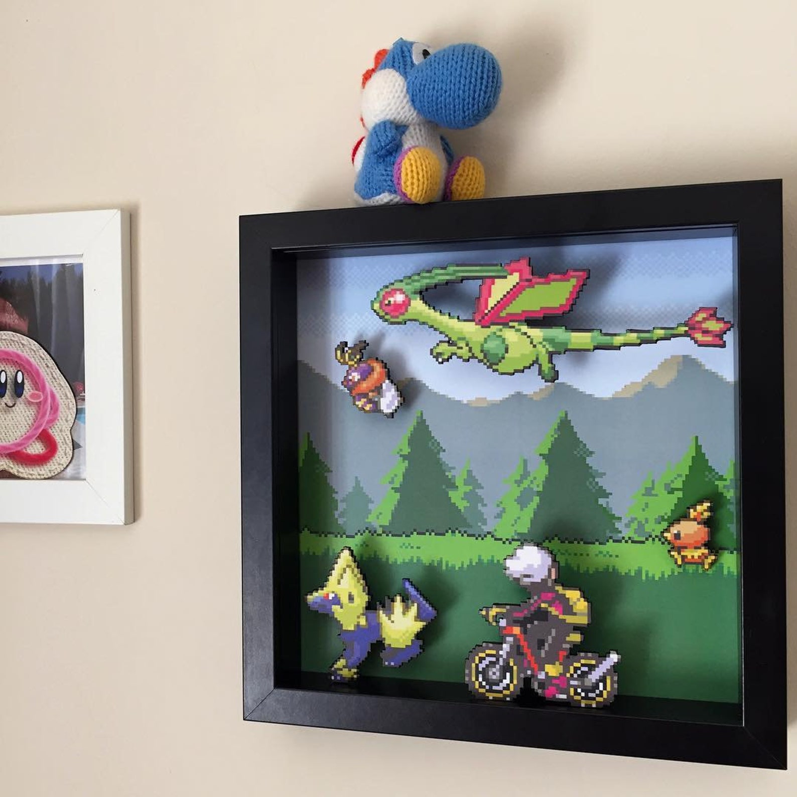 Pokemon Emerald Shadowbox 10x10 Nintendo Gaming | Etsy
