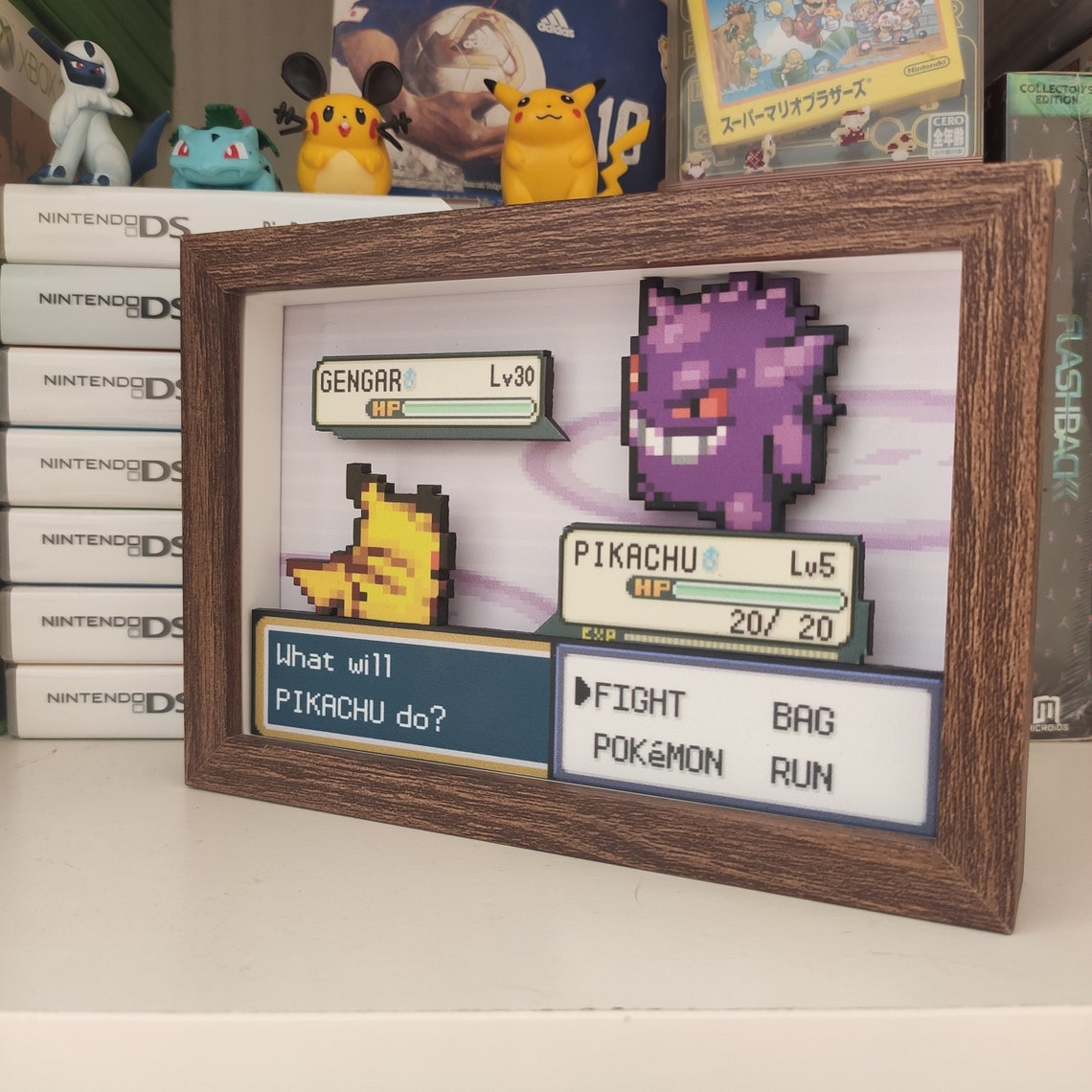 Pokemon Shadow Box Pikachu VS Gengar - Etsy