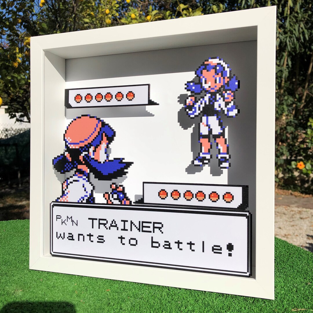 Pokemon Girls Shadowbox With Pokemon Girl Trainers Gamer Gift for Her ...