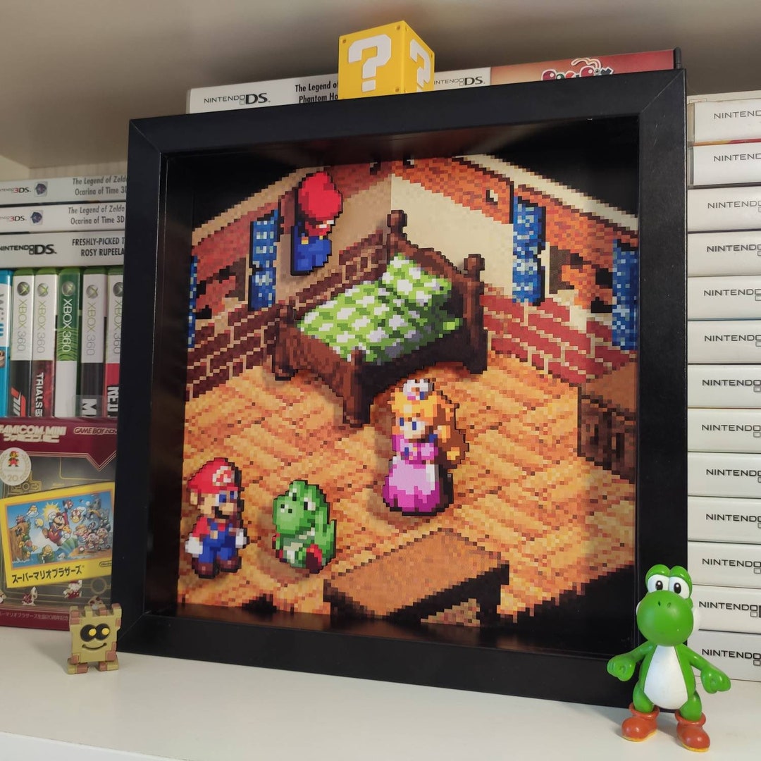 Super Mario RPG Shadow Box 3D Nintendo Pixel Art - Etsy