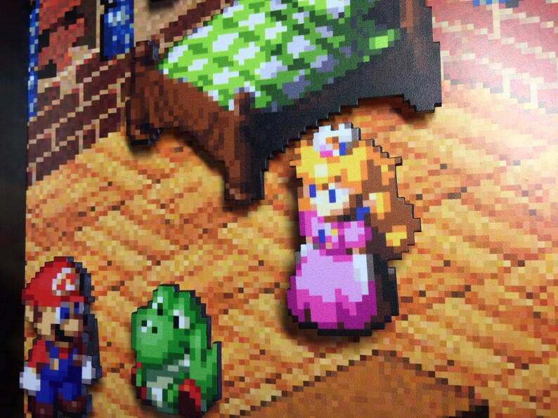 Super Mario RPG Shadow Box 3D Nintendo Pixel Art | Etsy