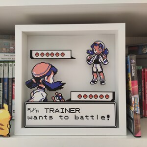 Pokemon Girls Shadowbox With Pokemon Girl Trainers Gamer Gift for Her ...