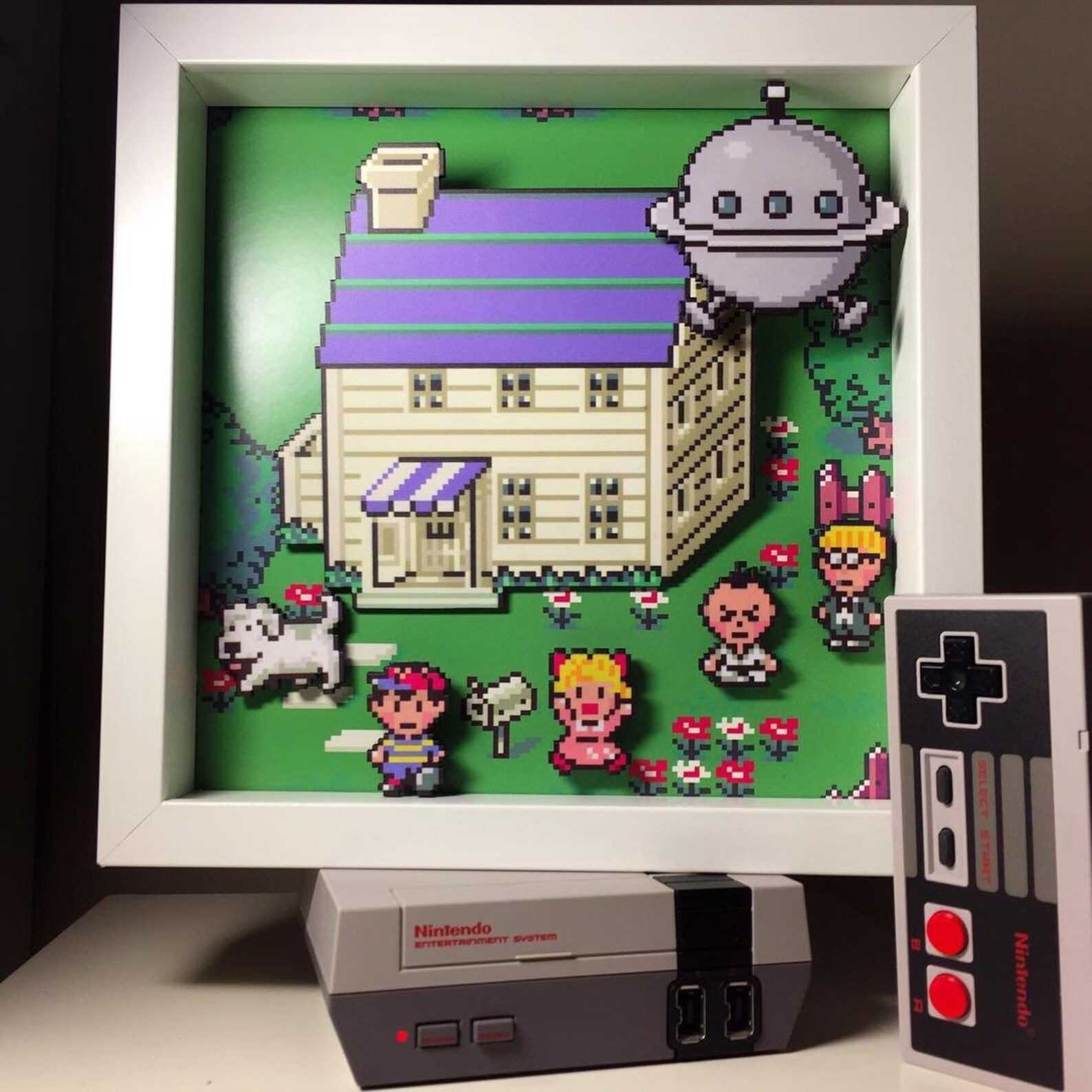 Mother earthbound Shadow Box Art Diorama Mother Video Game - Etsy