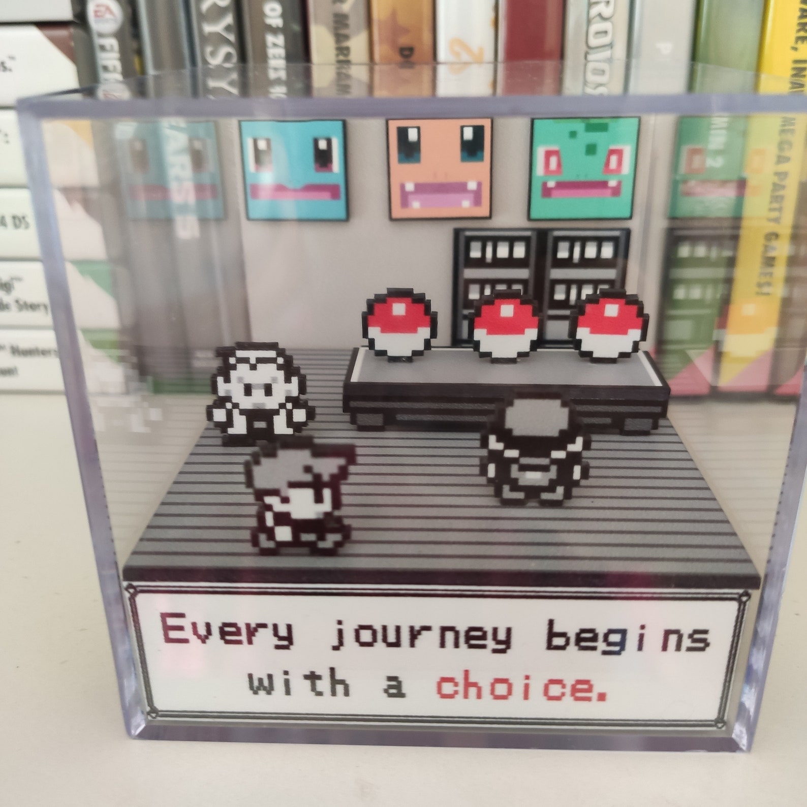 Pokemon Choose Red Blue Pokeballs Diorama Miniature Cube - Etsy