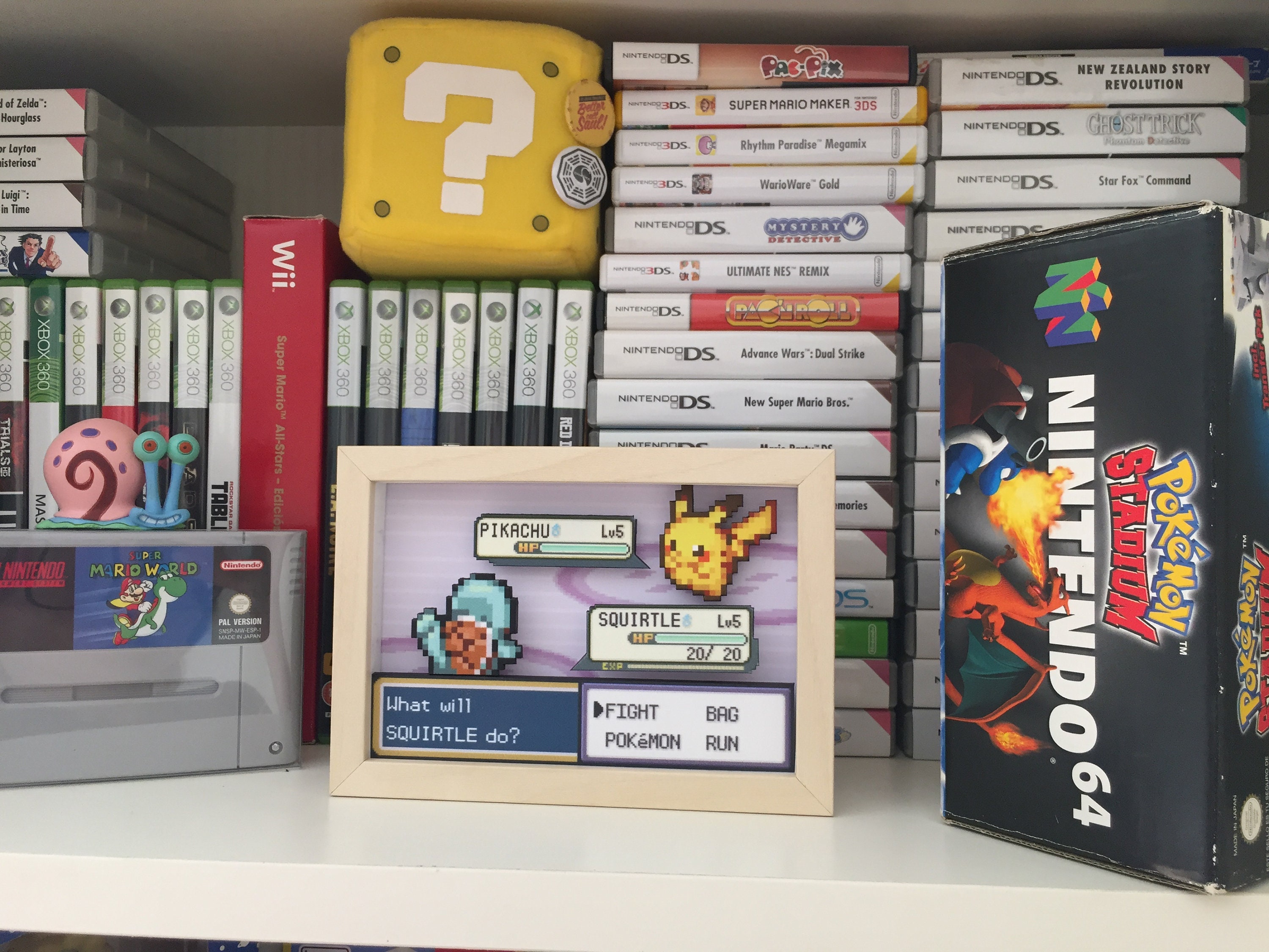 Pokemon Shadow Box Pikachu VS Squirtle for Your Gamer Desk | Etsy