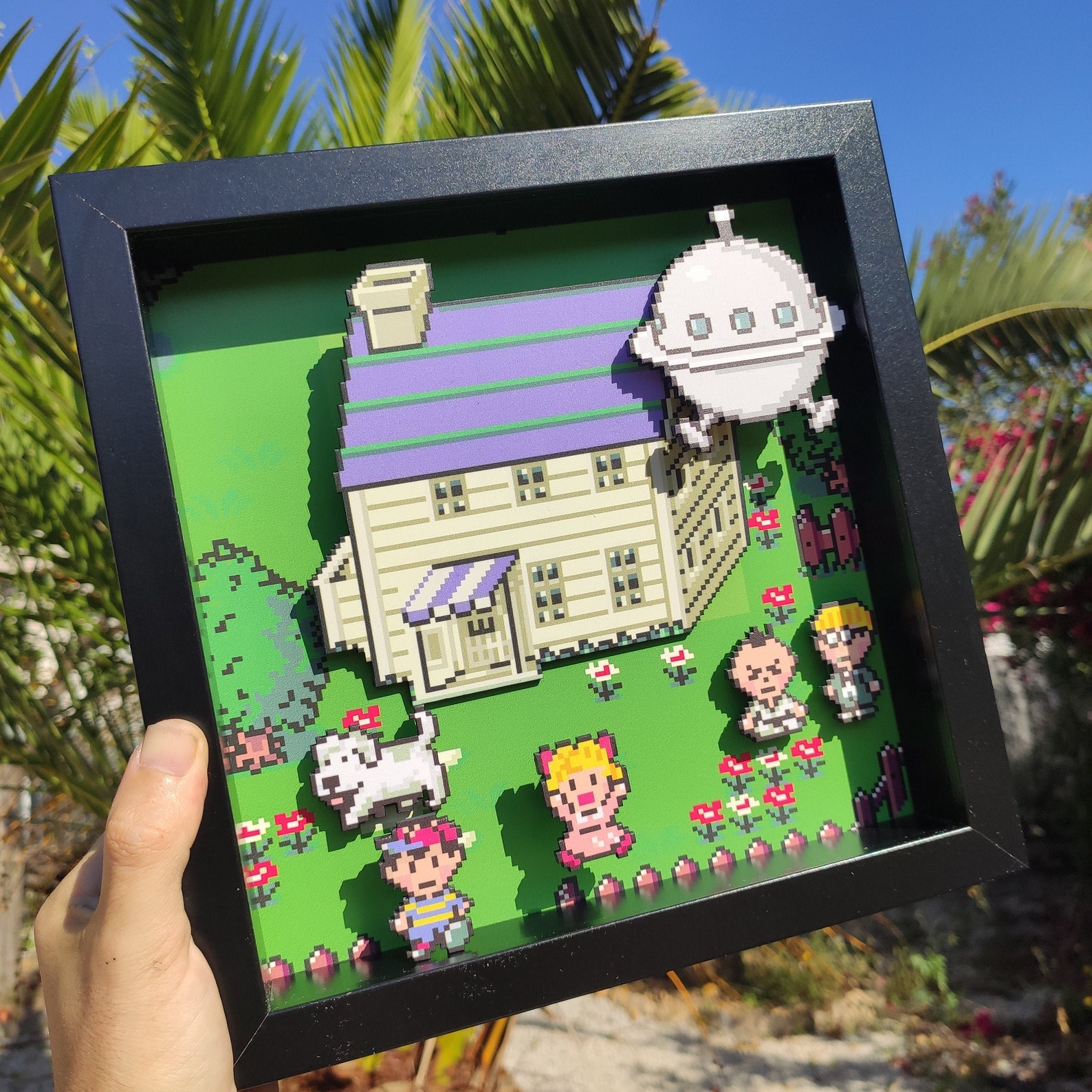 Mother earthbound Shadow Box Art Diorama Mother Video Game - Etsy
