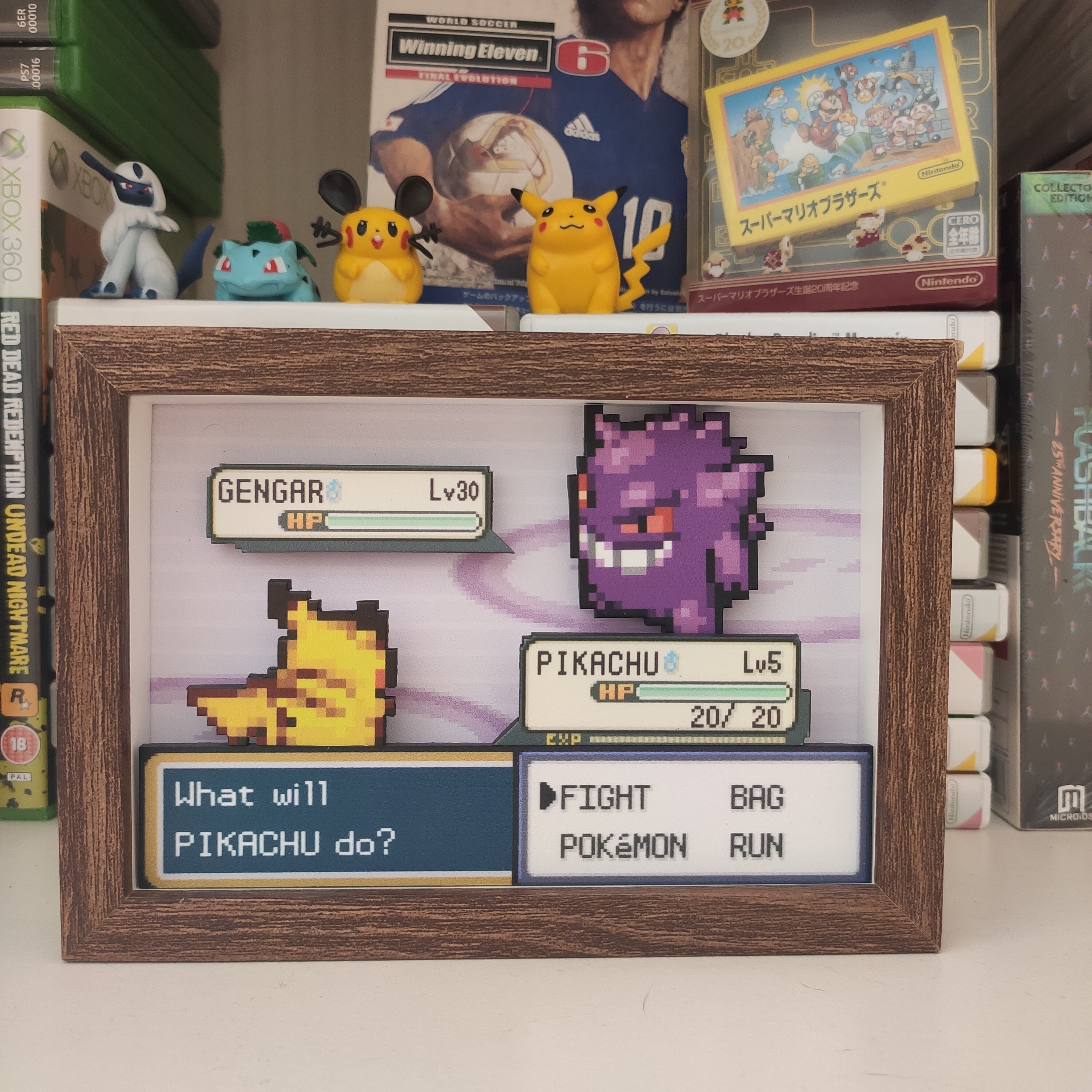 Pokemon Shadow Box Pikachu VS Gengar | Etsy