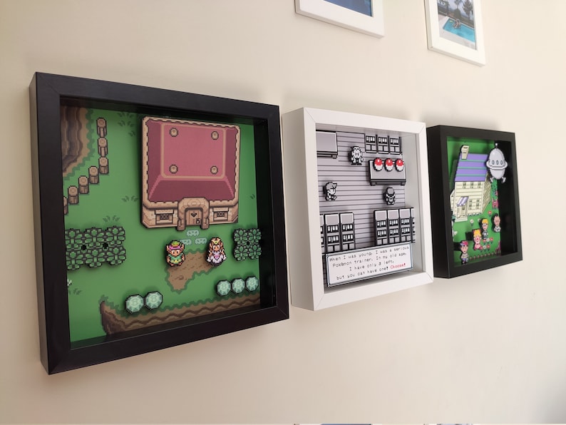 The Legend of Zelda Shadow Box Art Cute Romantic Zelda Wall - Etsy
