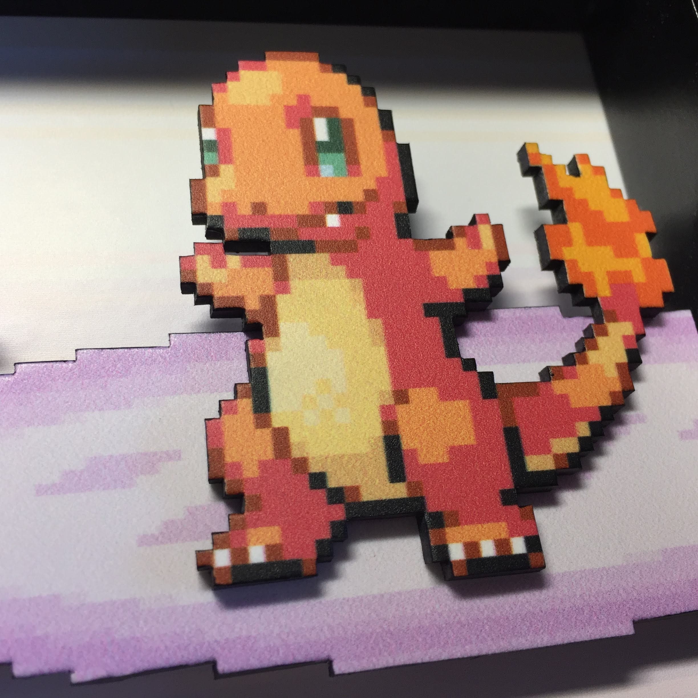Minecraft Pixel Art Pokemon Charmander